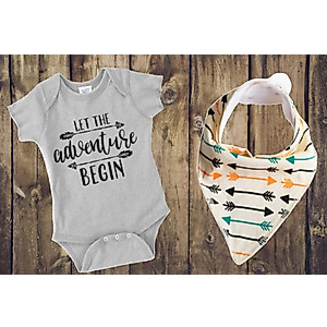 Pregnancy Gift Est 2023 - New Mom and Dad Est 2023 11 oz Mug Set with "Let The Adventure Begin" Romper (0-3 Months) - Top Mom and Dad Gift Set for New and Expecting Parents to Be - Baby Shower