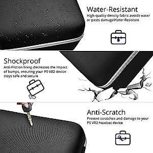 VORI Carrying Case for PSVR2 Gaming Headset and Touch Controllers Accessories, Portable Protection Hard Case for PS VR2 Controller, Suitable for Travel and Home Storage, Black
