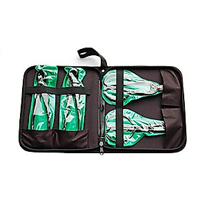 U-nitt 4-pc Bonsai Tool Set/House Plant Shears Black Carbon Steel: Concave Cutter; Knob Cutter; Wire Cutter; Basic Shears: in a Leather Case