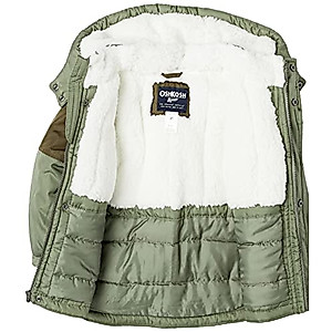 OshKosh B’gosh Boy's Hooded Baby Winter Coat, Olive DRAB, 4 Years