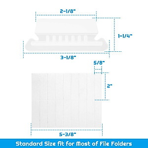 File Folder Tabs, Selizo 100 Sets Hanging File Folder Labels 2" Tabs and Inserts for Hanging Files