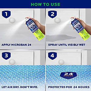 Microban 24 Hour Disinfectant Sanitizing Spray, Fresh Scent, 15oz