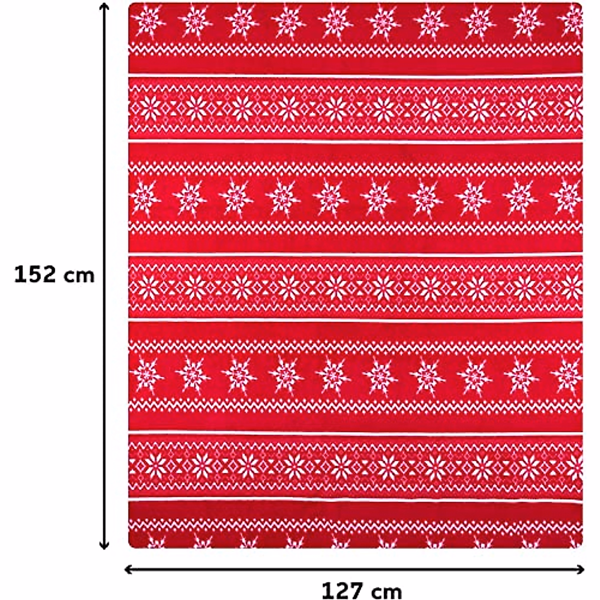 Celebright Christmas Fleece Throw - Large 50 x 60 Inch (127 x 152cm) Fluffy Microfiber Blanket Throw Over for Bed, Sofa, Couch - Plush Snuggly Cosy Winter Warmer - Scandi Nordic Red