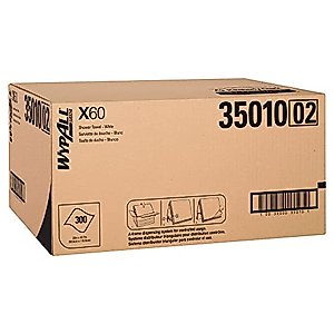 WypAll 35010 X60 Shower Towels, 22 1/2 x 39, White, 100 per Box (Case of 3 Boxes)