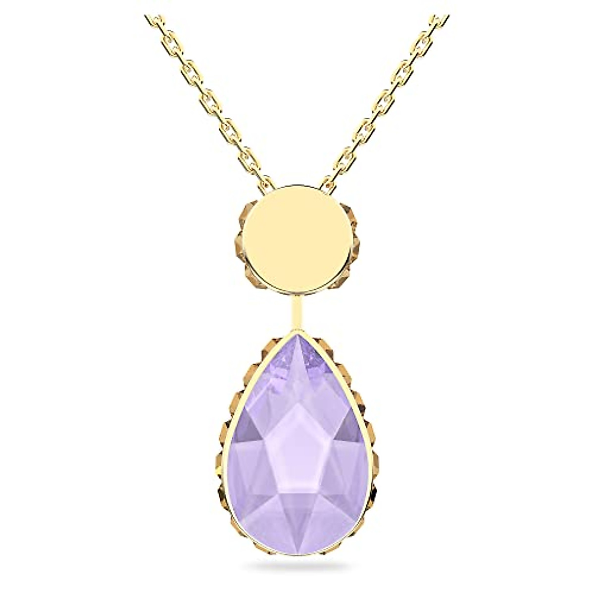 SWAROVSKI Orbita necklace, Drop cut crystal, Multicolored, Gold-tone Finish