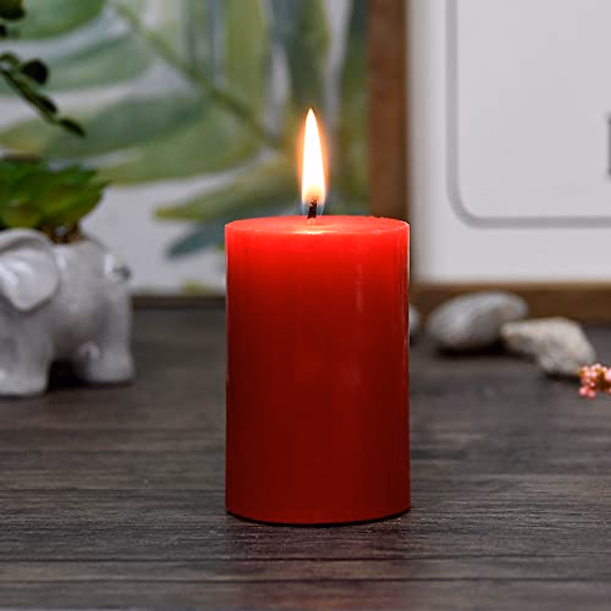 2" Diameter x 3" H Red Pillar Candle