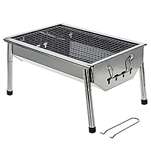 Neature Portable Charcoal Grill for Camping - 8.5in Tall BBQ Grill with Charcoal Fuel for Campsite or Backyard