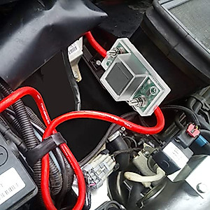 UTV-SBI-CM Dual Battery Connect & Monitor Kit Isolator with silicon insulators andDual Lock fastner for UTV ATV RV Car Truck Marine Boat Personal Watercraft All of the above with Lithium battery