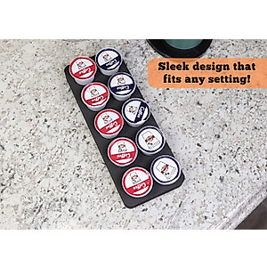 Polar Whale 2 Coffee Pod Storage Organizers Tray Drawer Insert for Kitchen Home Office Waterproof 4.5 X 11.75 Inches Holds 10 Compatible with Keurig K-Cup Made In The USA