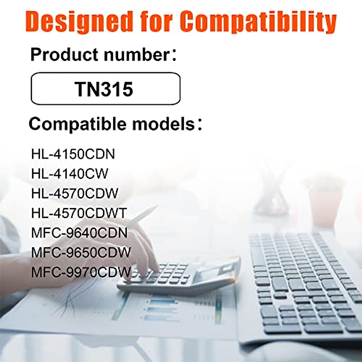 Mah 1-PackHigh Yield TN315Y Toner TN-315Y Cartridge TN 315 Yellow Replacement for Brother