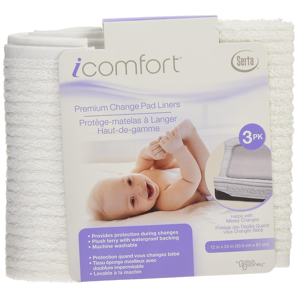 Serta iComfort Premium Change Liners, White - 3 Count