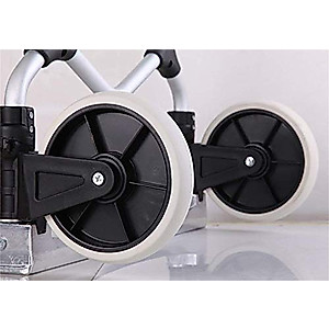 Shopping Trolley on Wheels Multi Function Shopping Cart Lightweight Aluminium Barrow Cart Mini Folding Trolley Storage Hand Trucks,