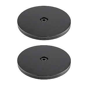 Kyuionty 2Pcs Black Turntable Organizer 6 Inch, Acrylic Rotating Swivel Steel Ball Bearings Stand for Pantry Cabinet Spice Rack Cake Table Makeup