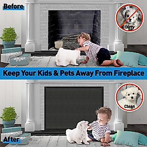 HOMWMPA Fireplace Cover Indoor, Fireplace Draft Stopper, Fireplace Blanket, Fireplace Draft Cover For Summer & Winter, Save Energy, Baby and Pet Proof, Anti-Dust, 39" W X 32" H