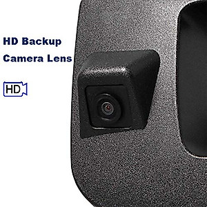 RED WOLF Tailgate Handle Rear View Backup Camera Reverse Parking W/ Guideline for Chevrolet Silverado/GMC Sierra 1500 2500HD 2007-2013 Pickup Black Waterproof