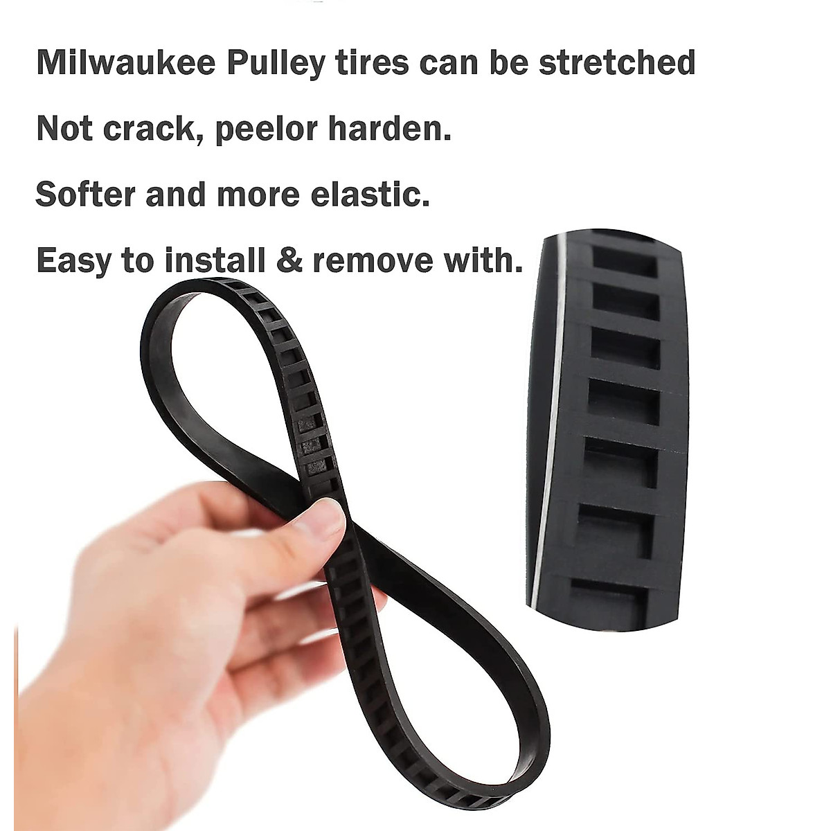 Replacement Milwaukee Pulley Tires 45-69-0010 for Milwaukee BandSaws Blade AO2807 6238N 6230 6232-6 6225 6238-20 2729-20 (2 Pack)