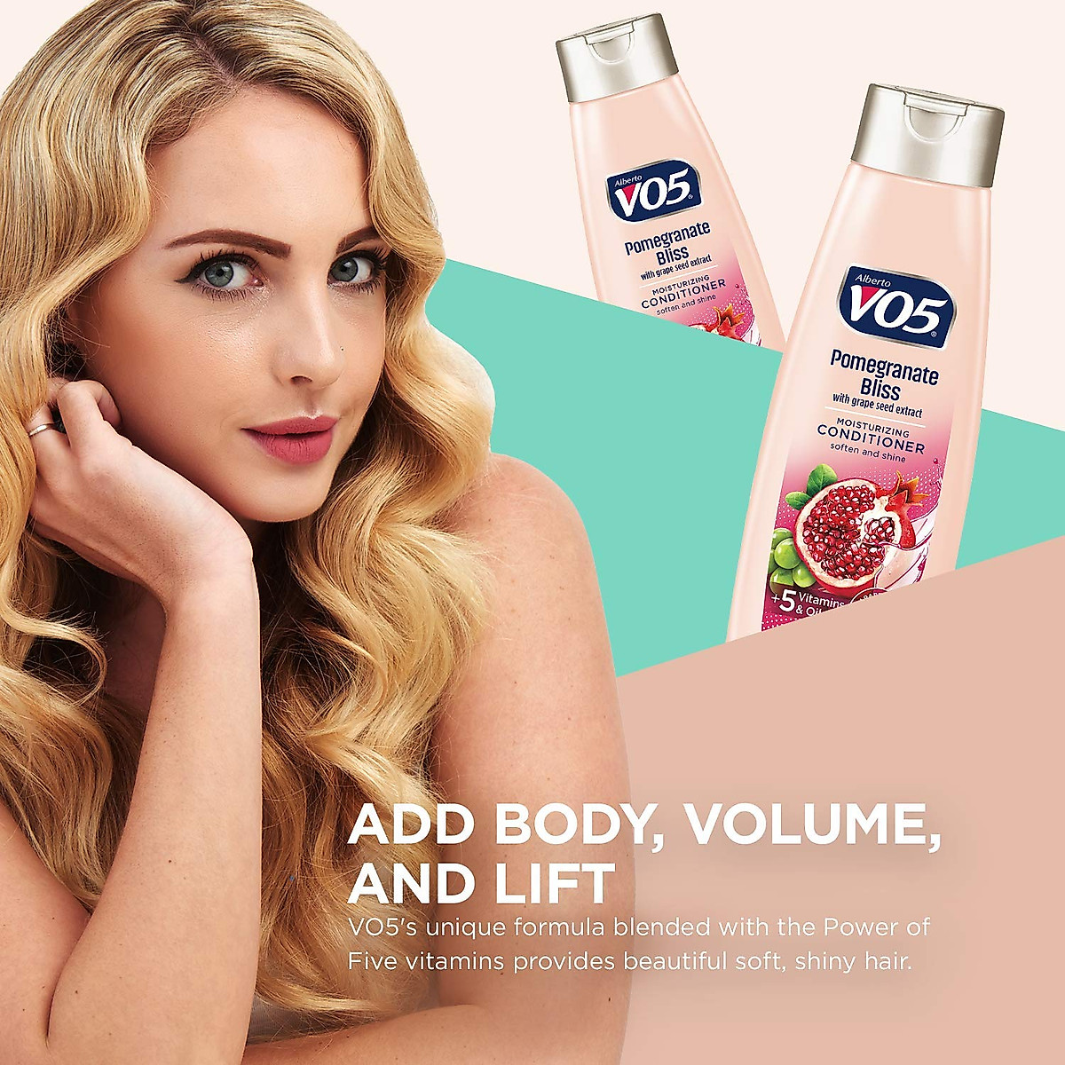 VO5 Moisturizing Conditioner - 12.5 Fl Oz - Pomegranate Bliss - Grape Seed Extract Leaves Hair Looking Vibrant and Beautiful