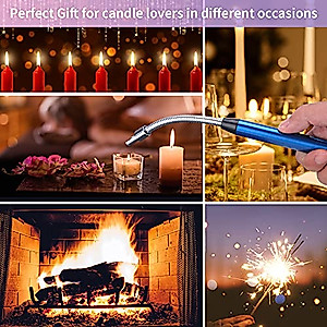 Aneagle Candle Lighter Rechargeable 2 Packs Electric Arc Lighter for Candles with Led Battery Display Screen and Long Flexible Neck USB are Applied to Light Candle Cooking Fireworks Flame