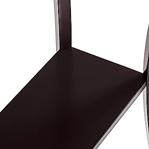 ChooChoo Narrow Console Table with Drawer, Chic Accent Sofa Entryway Table with Shelves for Entryway, Living Room, Hallway, Espresso