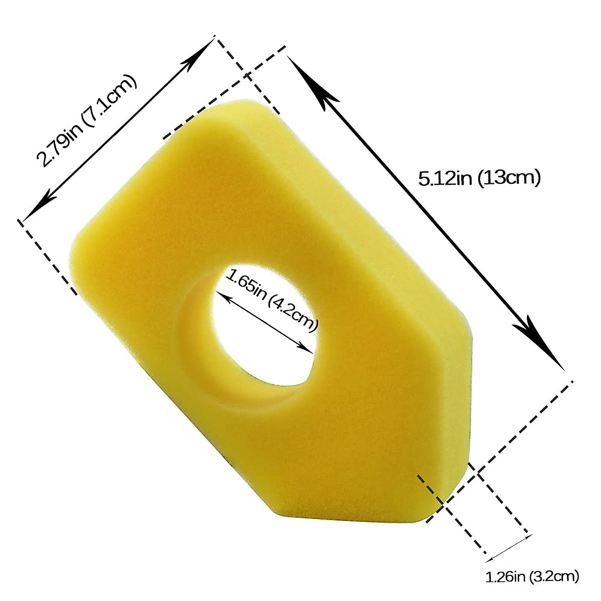 Cyleto 698369 Foam Air Filter For Briggs & Stratton Lawn Mower 698369 4216 5088 5099 MTD 490-200-0011(2PCS)