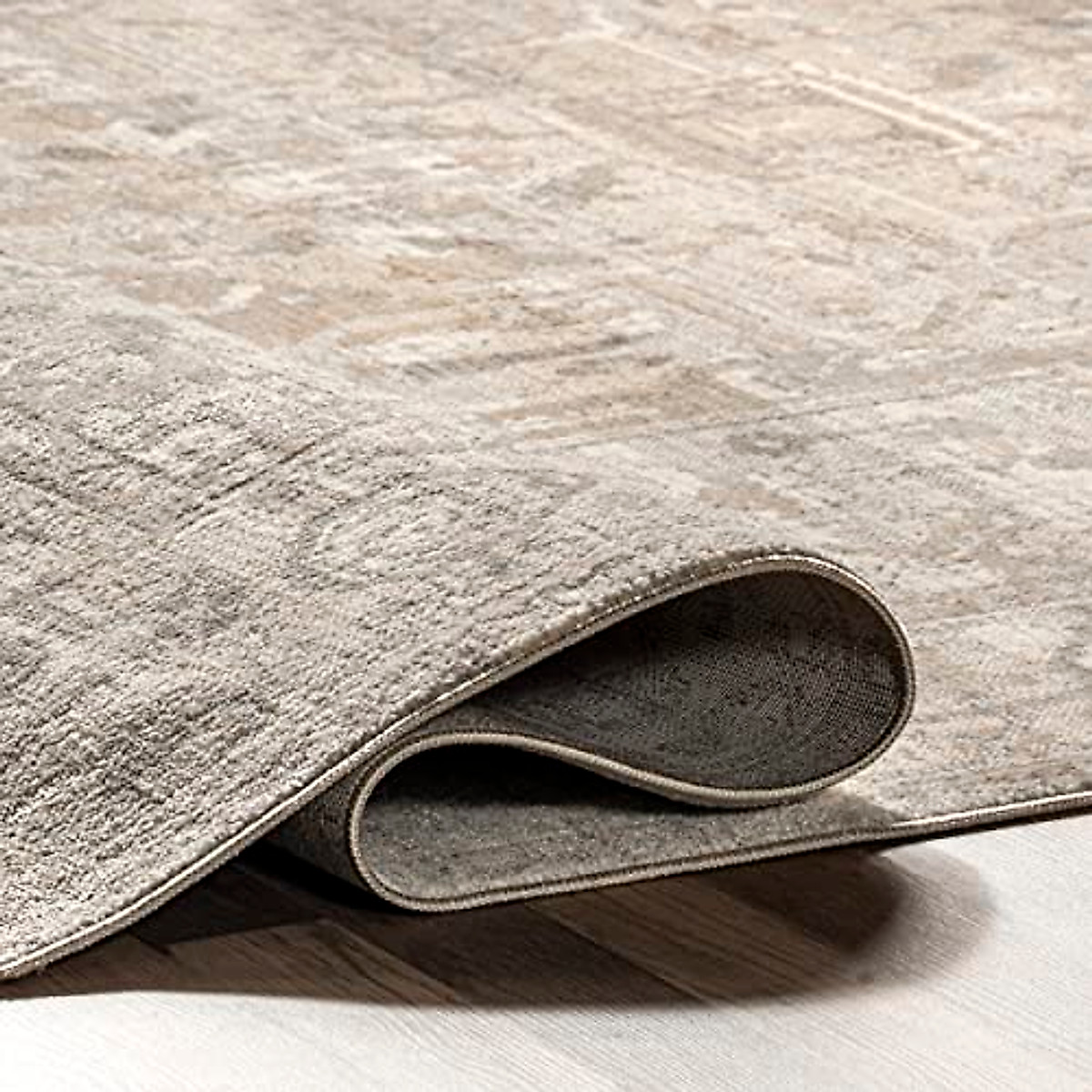 nuLOOM Harriet Vintage Medallion Fringe Runner Rug, 2' 6" x 10', Silver