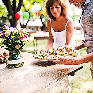 6 Pcs Burlap Table Runner Rustic Linen Table Runner Farmhouse Table Decor Burlap Woven Fabric Burlap Fabric Placemat Rustic Long Roll Wedding Home Decor for Coffee Table Christmas, 11.8 x 70.9 Inch