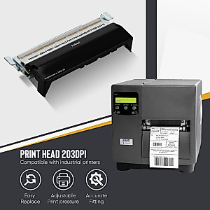 Compatible Datamax PHD20-2181-01 Print Head Compatible for I-Class Printers I-4206 I-4208 | 203 DPI Resolution