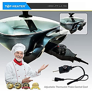 Adjustable Thermostat Probe Cord for Masterbuilt Smokers & Electric Griddles，Outdoor/Household Electric Smoker,Power Cord with Thermostat Control,HR Huare Technology 15A/125V