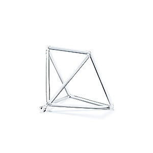 Joysense Clear Quartz Crystal Singing Pyramid 7 inch With Crystal Singing Bowl Striker and Carrying Case