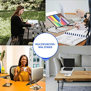 Anivia Laptop Stand,Adjustable Laptop Computer Stand Portable Foldable Laptop Riser Metal Holder Compatible with 10 to 17 Inches Notebook Computer, Silver