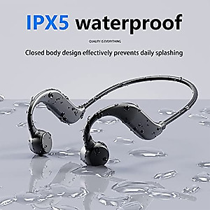 Bluetooth Headphones Open Ear Headphones Bluetooth 5.2 Sports Wireless Earphones with Built-in Mic,Sweat Resistant Headset for Cycling,Running,Hiking