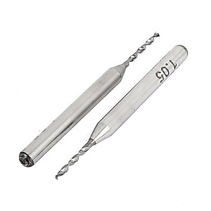 uxcell 10pcs 1.05mm Tip Spiral Flute Tungsten Carbide Micro PCB Drill Bits