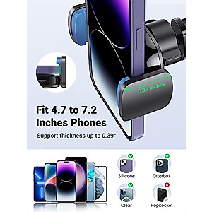 UGREEN Car Phone Holder Mount Suction Cup Windshield Window Dashboard Cell Phone Holder Universal Compatible with iPhone 14 13 Pro Max, iPhone 12 11 Plus SE XS XR 8 7 6 6S Smartphone Car Accessories