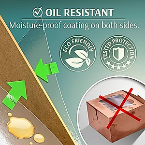 BORGANIC Cookie Boxes For Packaging - The Strongest 6x6x3 Cookie Boxes With Window [50 Pack] - Oil Resistant Cookie Boxes - Premium Bakery Boxes With Window - Cookie Boxes For Gift Giving