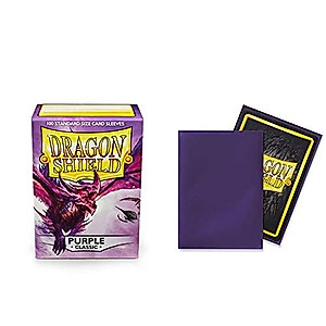 10 Packs Dragon Shield Classic Purple Standard Size 100 ct Card Sleeves Display Case …