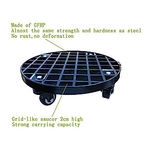 Xedragony Planter Caddy Plant Stand with Locking Wheels Heavy Duty Outdoor Indoor 13 Inch 450 Lbs Capacity