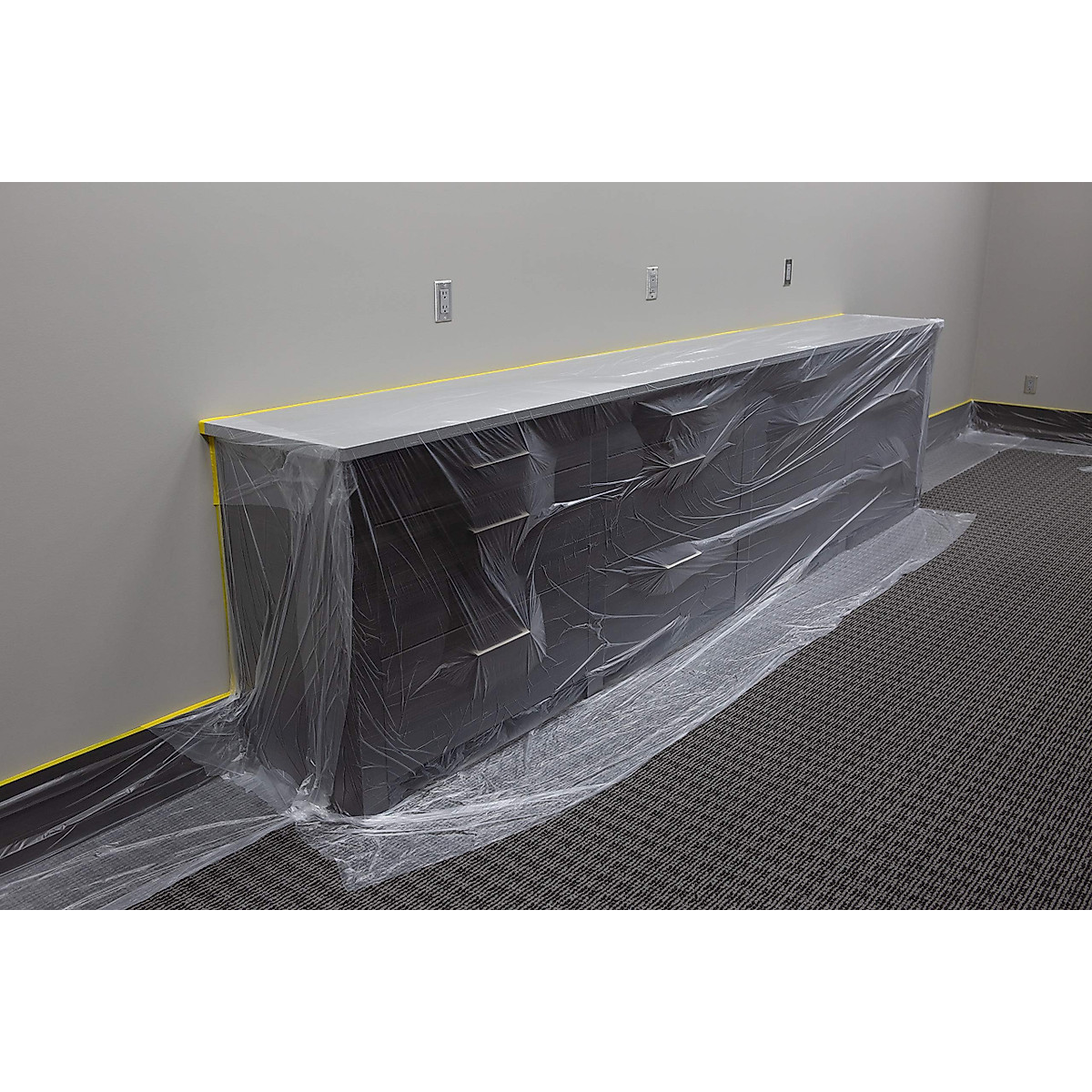 PlazMask Pre-Taped Masking Film, 5-Feet X 65-Feet