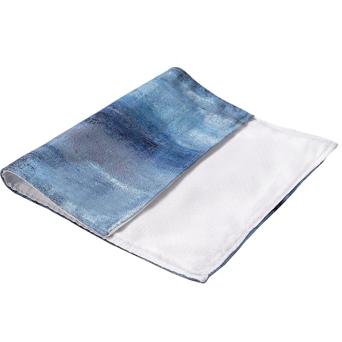 Blue and Grey Placemats Set of 4 Modern Abstract Art Placemats Heat Resistant Non-Slip Artwork Dining Placemats Washable Table Mats for Home Kitchen (Blue and Grey, 18"X12")