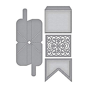 SPELLBINDERS PAPERCRAFTS, INC SHAPEABILITIES Dies BANR, 3D Interactive Pivot Banner