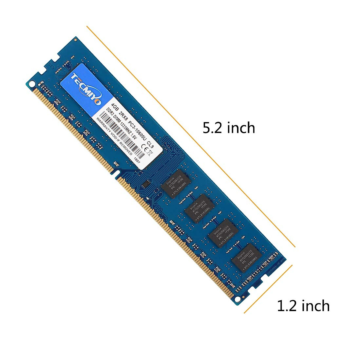 TECMIYO Ram 16GB Kit (4x4GB) DDR3 1333MHz 16GB PC3-10600/PC3 10600U Non ECC Unbuffered 1.5V CL9 2RX8 Dual Rank 240 Pin UDIMM Desktop Memory Ram Module (DDR3 4x4GB)