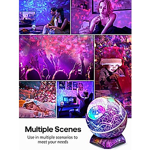 Star Projector, Galaxy Projector Night Light with Bluetooth Speaker, White Noise & Remote Control, Nebula Ocean Wave Star Light Projector for Bedroom/Home Theater Decor/Ceiling/Party/Mood Ambiance