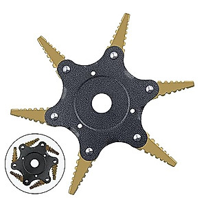 YARNOW Lawn Mower Blade 1PC Brush Cutter Blade Trimmer Heads Universal Trimmer Blade Balancer Metal Lawn Mower Grass Trimmer Blade