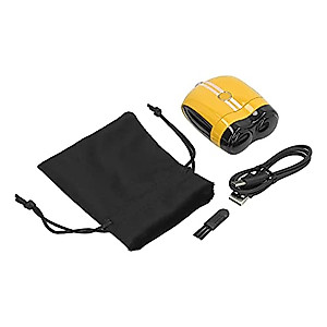 Electric Beard Trimmer, Zinc Alloy Mini Electric Shaver IPX7 Wet and Dry Dual Use for Traveling (Yellow)
