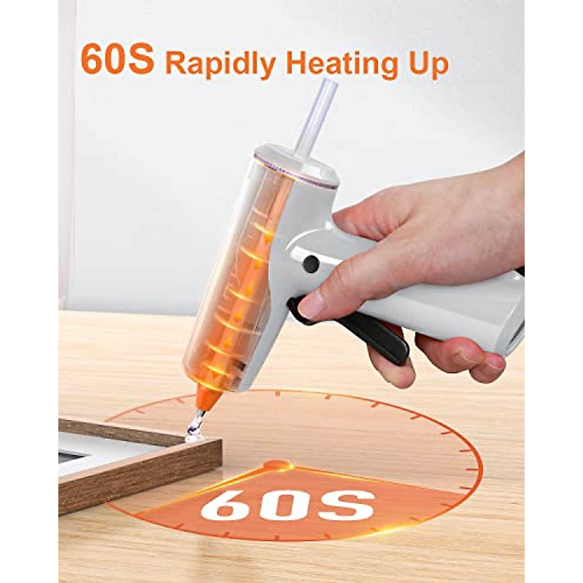 akolik 50W Mini Hot Glue Gun, Anti-Drip Fast Preheating Mini Glue Gun Kit with 30 PCS Glue Sticks for DIY, Arts & Craft, Home Repairs, and Decorations 50W