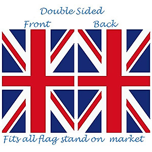 ShineSnow Union Jack British UK Flag Garden Yard Flag 12"x 18" Double Sided, Polyester Great Britian England United Kingdom Welcome House Flag Banners for Patio Lawn Outdoor Home Decor