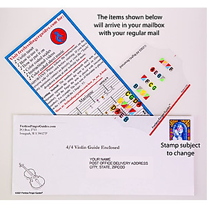 Fretless Finger Guides 4/4 Beginner Violin Finger Guide Helps You Learn to Play Violin Songs and Scales Quickly. No Glue or Adhesive