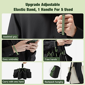 Beneunder Windproof & Lightweight Portable Travel Umbrella - Tri-fold Reverse Folding, Perfect for Wind, Rain, Car, Backpack & On-the-GO (Black)