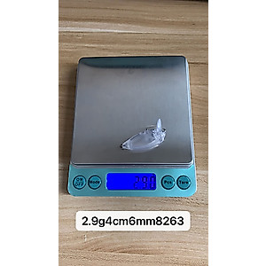 10PCS Unpainted Lure Blanks 2.9g 4cm with 6mm Free Fishing Eye Crankbait Simulation Blank Body Clear Hard Baits Trout Salmon Minnow Lure Popper Lures Topwater Freshwater 8263 6mm