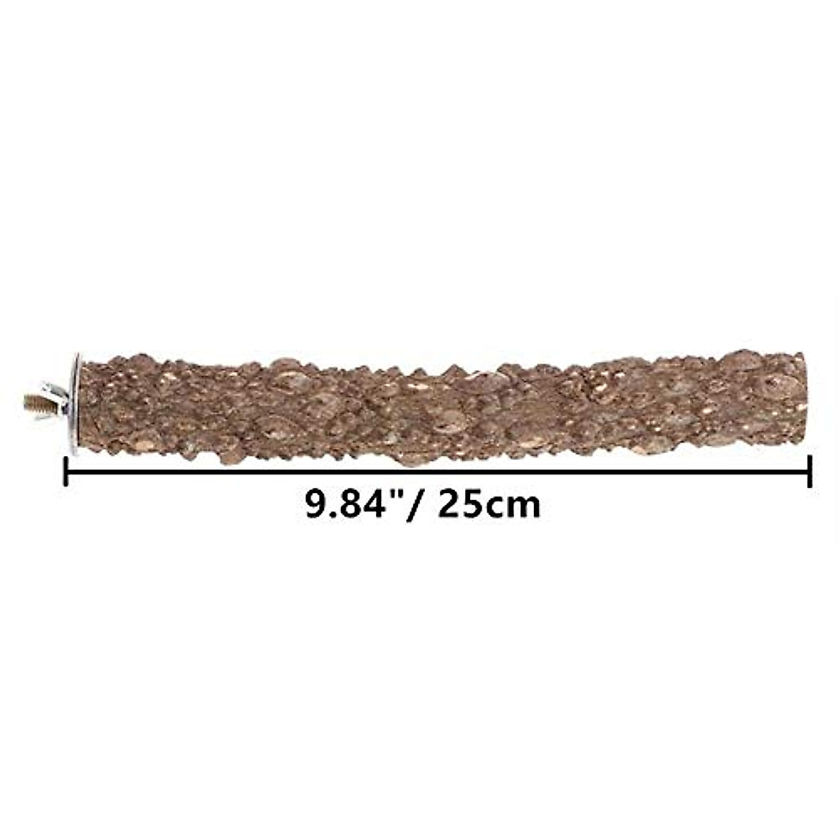 2 PCS Bird Perch Stand Toy Parrot Colorful Sand Wooden Stand + Natural Prickly Ash Wood Platform Paw Grind Trim Beak Nail for Parakeet Budgie Cockatiel Cockatoo Finch Lovebird Cage Accessories