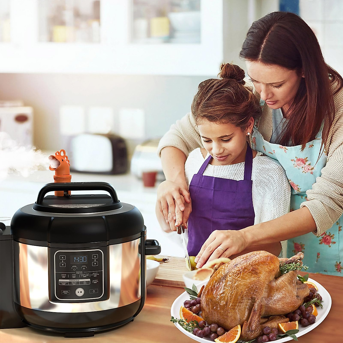 OTOmitra Steam Release Diverter, Pressure Release Accessory, Kitchen Cupboards Steam Diverter Compatible with Instant Pot Duo 3QT/6QT/8QT/Duo Max Ninja Foodi